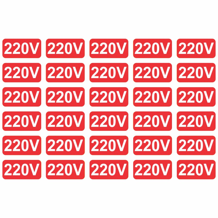 ETIQUETAS DE VOLTAGEM | 220V